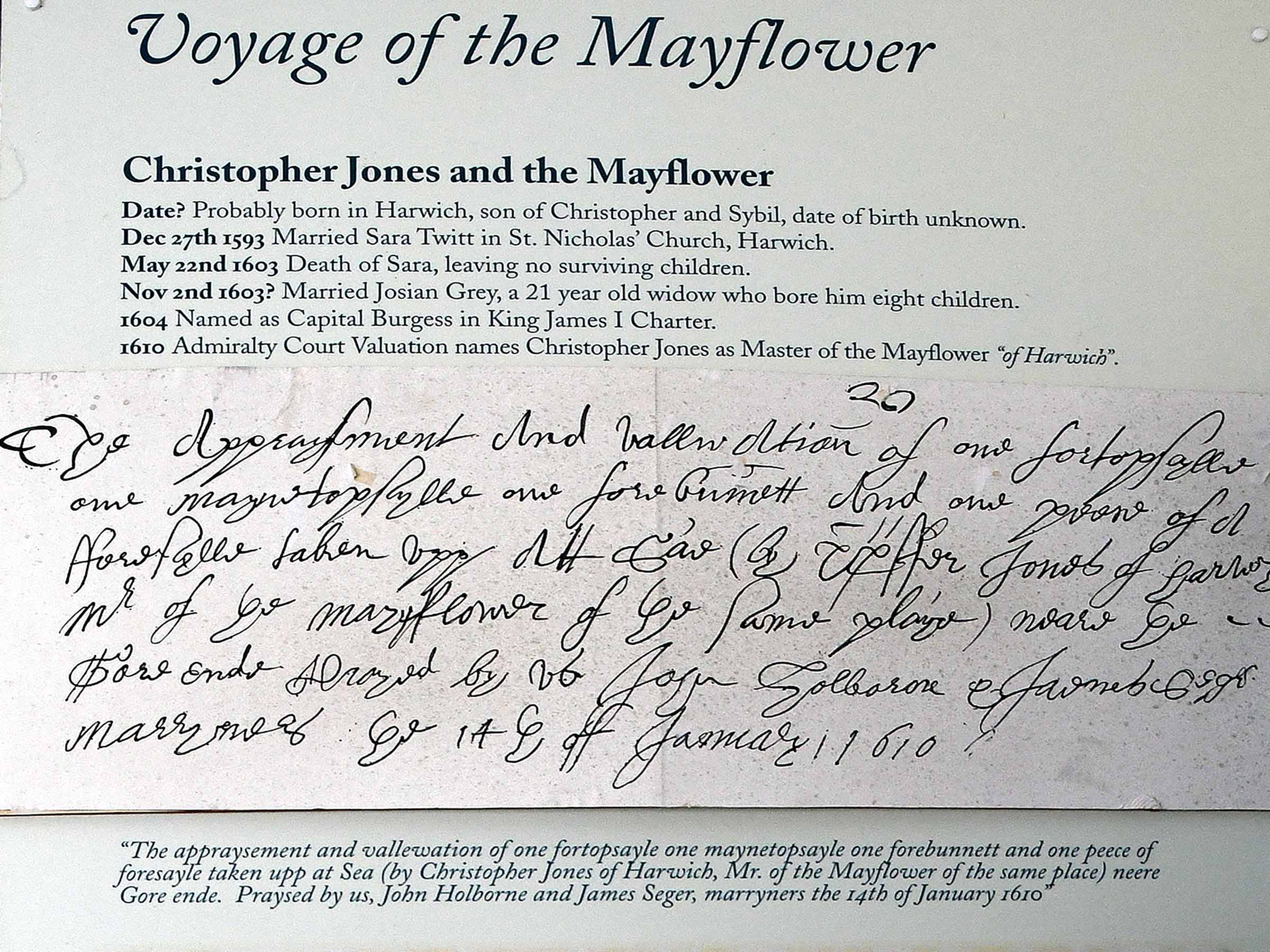Harwich, England, home of Captain Jones where the Mayflower was built ...